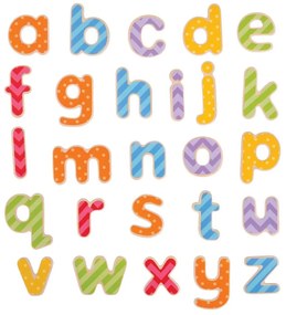 Bigjigs Toys Magnetická barevná abeceda (malá písmena)