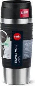 Emsa Travel Mug Waves 0,36 l černá / Termohrnek / nerezová ocel / sili