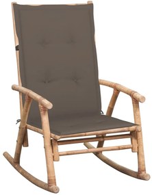 Houpací křeslo s poduškou bambus 3063911
