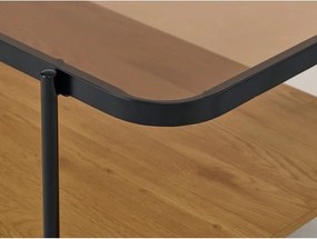 Konferenční stolek se skleněnou deskou v přírodní barvě 60x120 cm Hassel – Unique Furniture