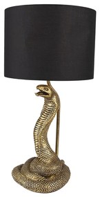 Černo-zlatá stolní lampa Snake gold - Ø26*48 cm E27/max 1*60W