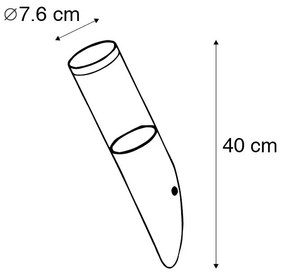 Moderní venkovní nástěnné svítidlo ocel IP44 - Rox