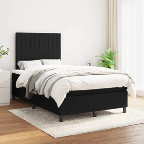 vidaXL Box spring postel s matrací 120x200 cm textil [3141921] Barva: tmavě hnědá