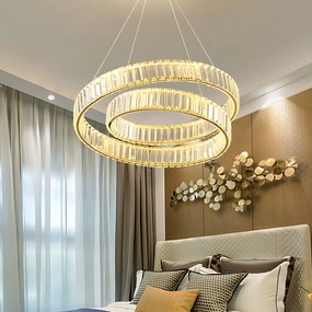 Toolight Toolight, LED závěsné svítidlo 60cm, 72W, 3500lm, APP1767-CP, zlatá, OSW-04343