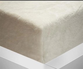 Bavlissimo Prostěradlo mikroplyš 90 x 200 cm krémová