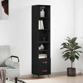 vidaXL Skříň highboard 34,5 x 34 x 180 cm kompozitní dřevo [3189735] Barva: Černá