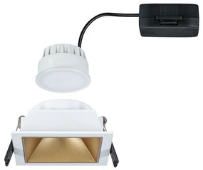 Paulmann 93132 Cole Coin, bodovka v bílo-zlaté úpravě, 1x6W LED 2700K tříkrokové stmívání, 8,8x8,8cm, IP44