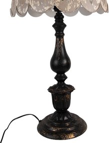 Šedo-černá antik kovová lampa Camille - Ø 41*75 cm E27/ 1*60W