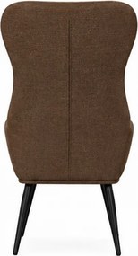 relaxační křeslo, odpočinkové, dřevo/kov/textil, 96x68x79 cm, nohy černé/taupe, Dekorino KR20260062
