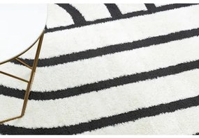 Moderní koberec MODE 8631 geometrická krémová / černá velikost 140x190 cm | krásné koberce cz