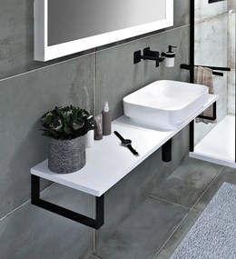 Sapho PLATO deska Rockstone 600 x 24 x 360 mm bílá mat PL066-0101