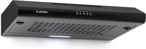 Klarstein Capannina, digestoř, 60 cm, podskříňková, 166 m³/h, LED, ušlechtilá ocel, černá