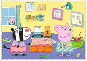 Trefl - Puzzle - Prasátko Peppa: Vzpomínky na prázdniny 4v1 / 12 + 15