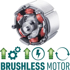 Pila řetězová aku jednoruční SHARE20V, 13cm, BRUSHLESS, bez baterie a nabíječky, EXTOL INDUSTRIAL 8791923