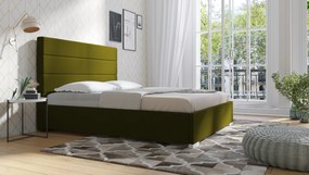 Eka Čalouněná postel Coral - Kronos 180x200 cm Barva látky: Starorůžová (29), Úložný prostor: S dřevěným rámem úložného prostoru