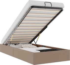Osmanský rám postele bez matrace cappuccino 90x190cm umělá kůže 3310778