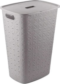 Curver Koš na špinavé prádlo LAUNDRY HAMPER 56L, světle šedý