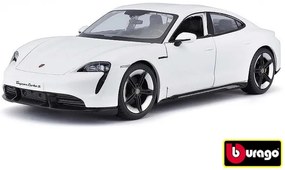 Bburago 1:24 porsche taycan turbo s 2019 carrara white