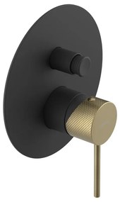 Sapho Ultrasan sprchová baterie podomítková 2 výstupy zlatá matná černá UT042VBG