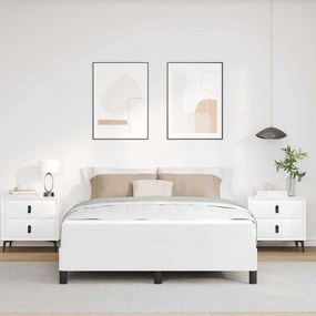 Rám postele s matrací Úplně bílá 140 x 200 cm textil 3398634