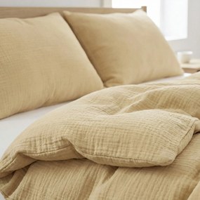 Celoroční mušelínový povlak na polštářek Sand - GOTS Velikost: 70 x 90