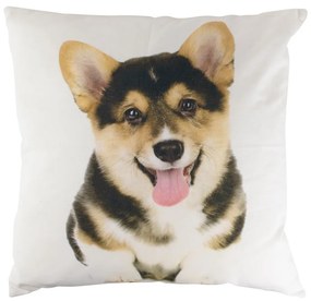 Plátěný polštář Corgi s výplní - 50*50*10cm