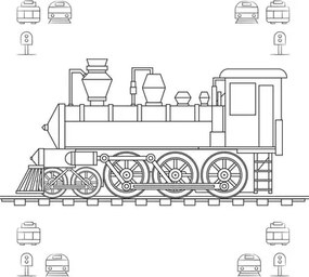 JIRI MODELS Pexeso v sešitu Vlaky / 64 kartiček / Krabička k vystřižen