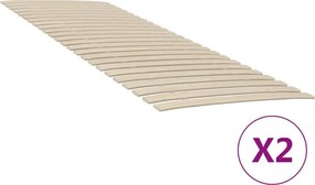 vidaXL Lamelové rošty postele se 48 lamelami 2 ks 80 x 200 cm [3203724]