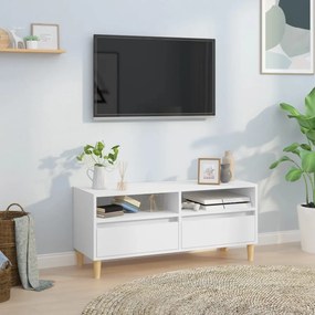 TV skříňka bílá 100 x 34,5 x 44,5 cm kompozitní dřevo - Default Title