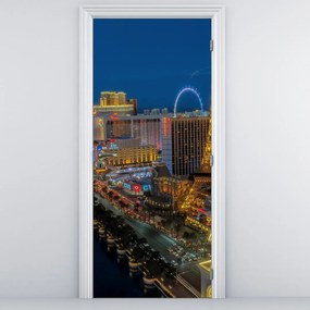 Fototapeta na dveře - Nočníh Las Vegas (95x205cm)
