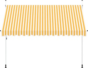 vidaXL Ručně zatahovací markýza 350 cm [43229] Barva: oranžová a hnědá