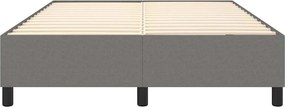Rám postele s boxspringem tmavě šedá 140 x 200 cm textil 3120863