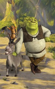 43084 3D  Fototapeta dětská obrazová Walltastic Shrek, velikost 152 x 244 cm