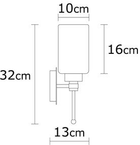 Opviq Nástěnné svítidlo Balcova - N-344, Stříbrná