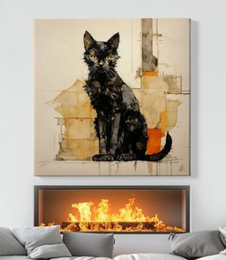 Obraz na plátně - Kočka pana Edgara FeelHappy.cz Velikost obrazu: 100 x 100 cm