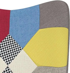 Relaxační křeslo patchwork textil 328193
