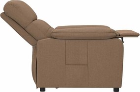 Polohovací křeslo hnědé textil 289666