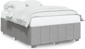 Rám postele bez matrace světle šedý 160 x 200 cm textil 3284846