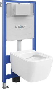 Mexen Stella podomítková WC sada rám Fenix Slim s WC mísou, bílý lesk - 6103368XX00