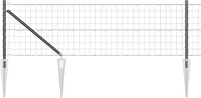 Evropský plot se hroty 25 x 0,6 m Ocel potažená PVC Šedá 3350710