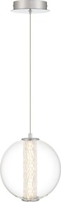 Designový lustr koule Eurofase Atomo Chrom LED 9W 3000K