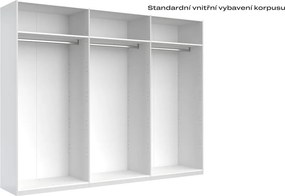 Skříň 6dv se zrcadlem, série N bílá Family