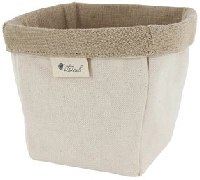 Éternel Úložný textilní košík Cotton/Jute Cream – menší, krémová barva, textil