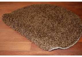 Kusový koberec Shaggy Roy hnědý kruh 200cm