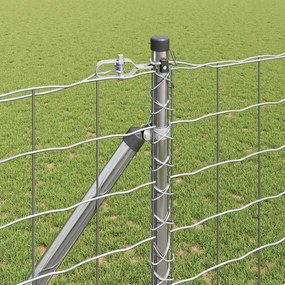 Evropský plot se hroty 25 x 1,2 m Pozinkovaná ocel Stříbrná 3350777