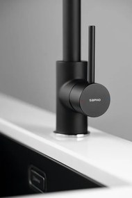 Sapho Rona dřezová baterie stojánková černá matná JK125B