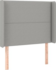 Box spring postel s matrací a LED světle šedá 90x190 cm textil 3138757