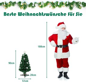 Costway Vánoční stromeček LED 90/120/150/180 cm Umělý vánoční stromek