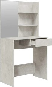 Toaletní stolek sada betonově šedý 74,5 x 40 x 141 cm 3114142