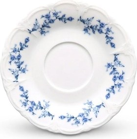 Bílý/modrý porcelánový podšálek ø 16,5 cm Retro – BonBistro